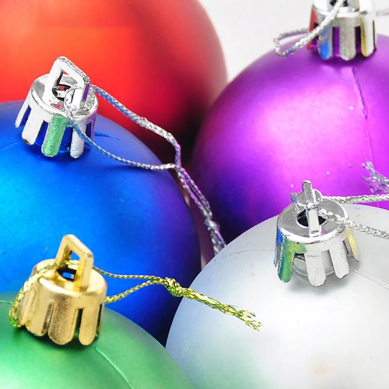 6Pcs/Set Mix Colors Christmas Balls Ornament Decor... – Grandado