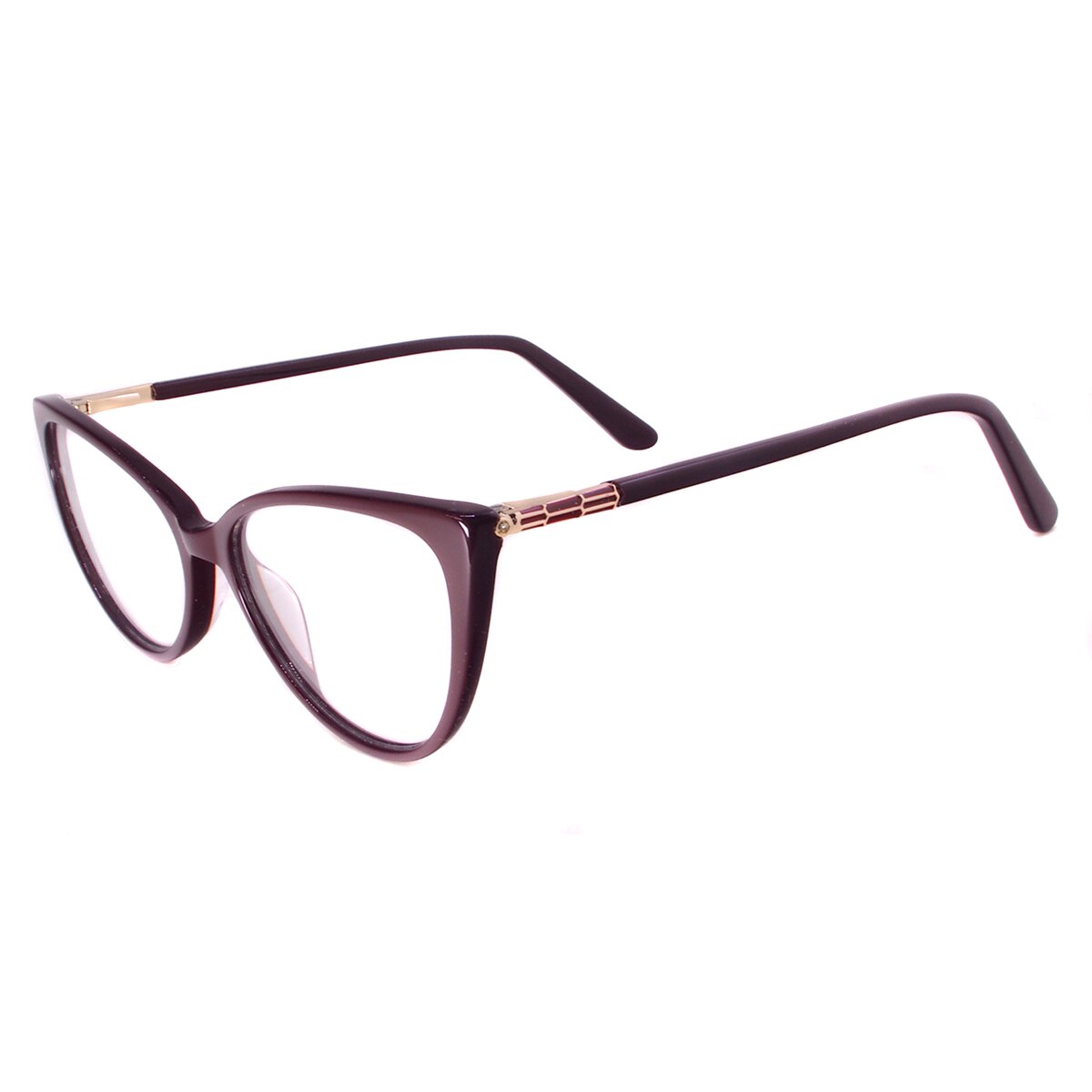 Cat Eye Female Acetate Full Rim Eyeglasses With Sp... – Grandado