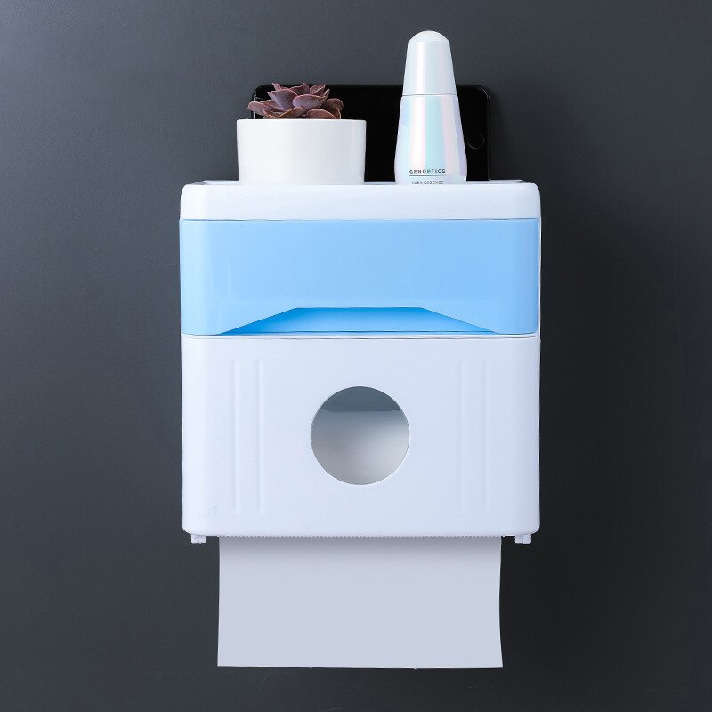 Wall Mounted Tissue Box Double-layer Push-opening ... – Grandado