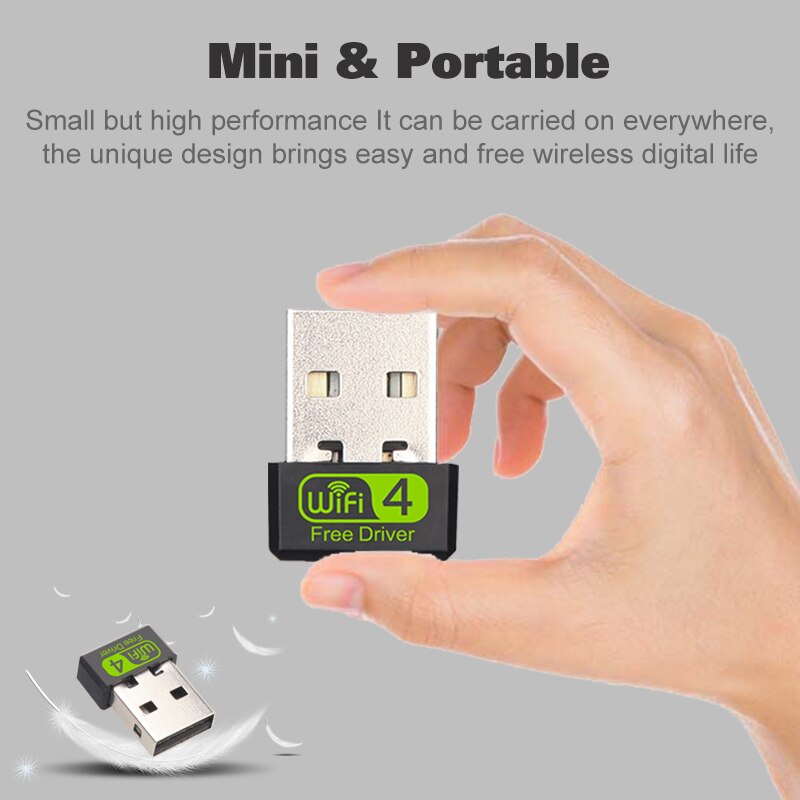 Usb wifi adapter ethernet lan trådløst 802.11n lap... – Grandado