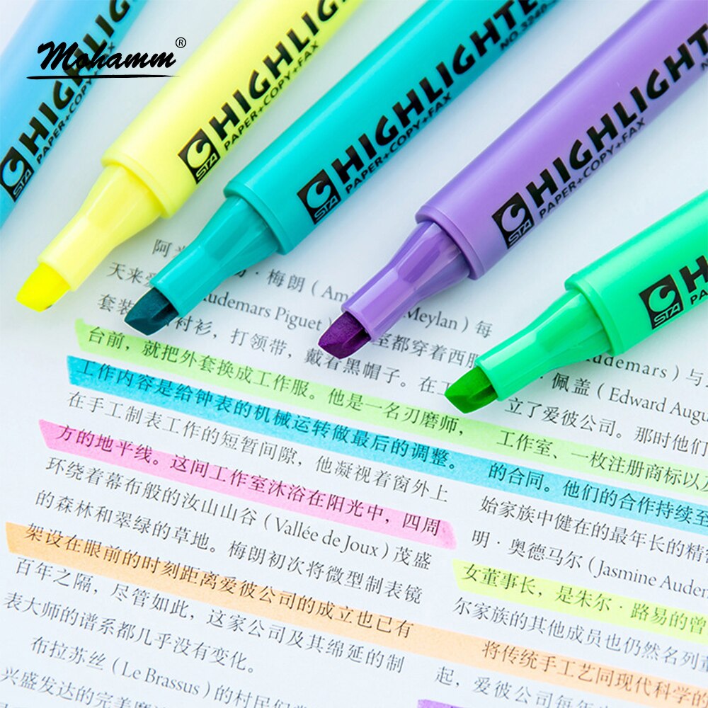 STA – stylo marqueur Fluorescent couleur bonbon, 8... – Grandado