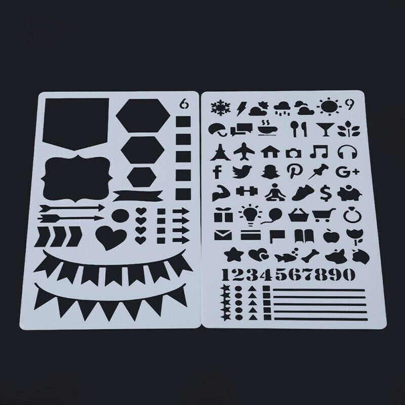 20pcs DIY Journal Stencils Plastic Planner Stencil... – Vicedeal
