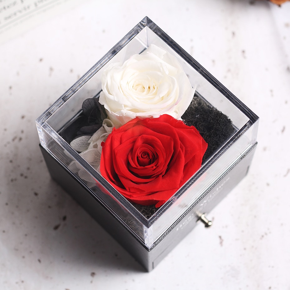 Preserved Eternal Rose Unique Rose In Flask Immort... – Vicedeal