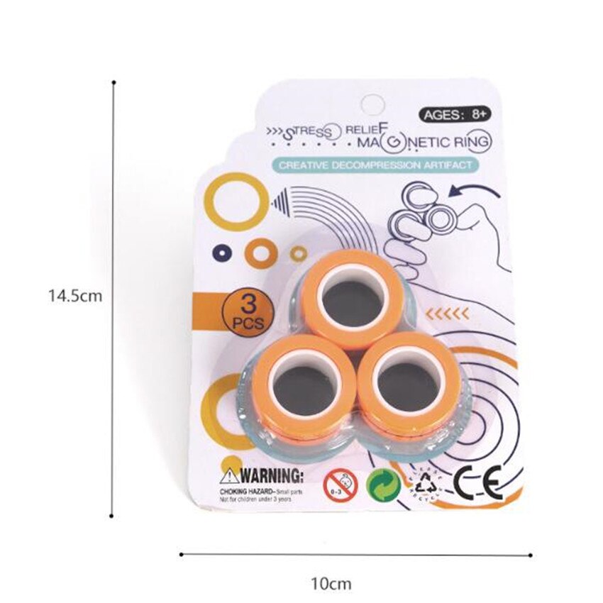 Anti-Stress Finger Magnetic Rings Kids Decompressi... – Grandado