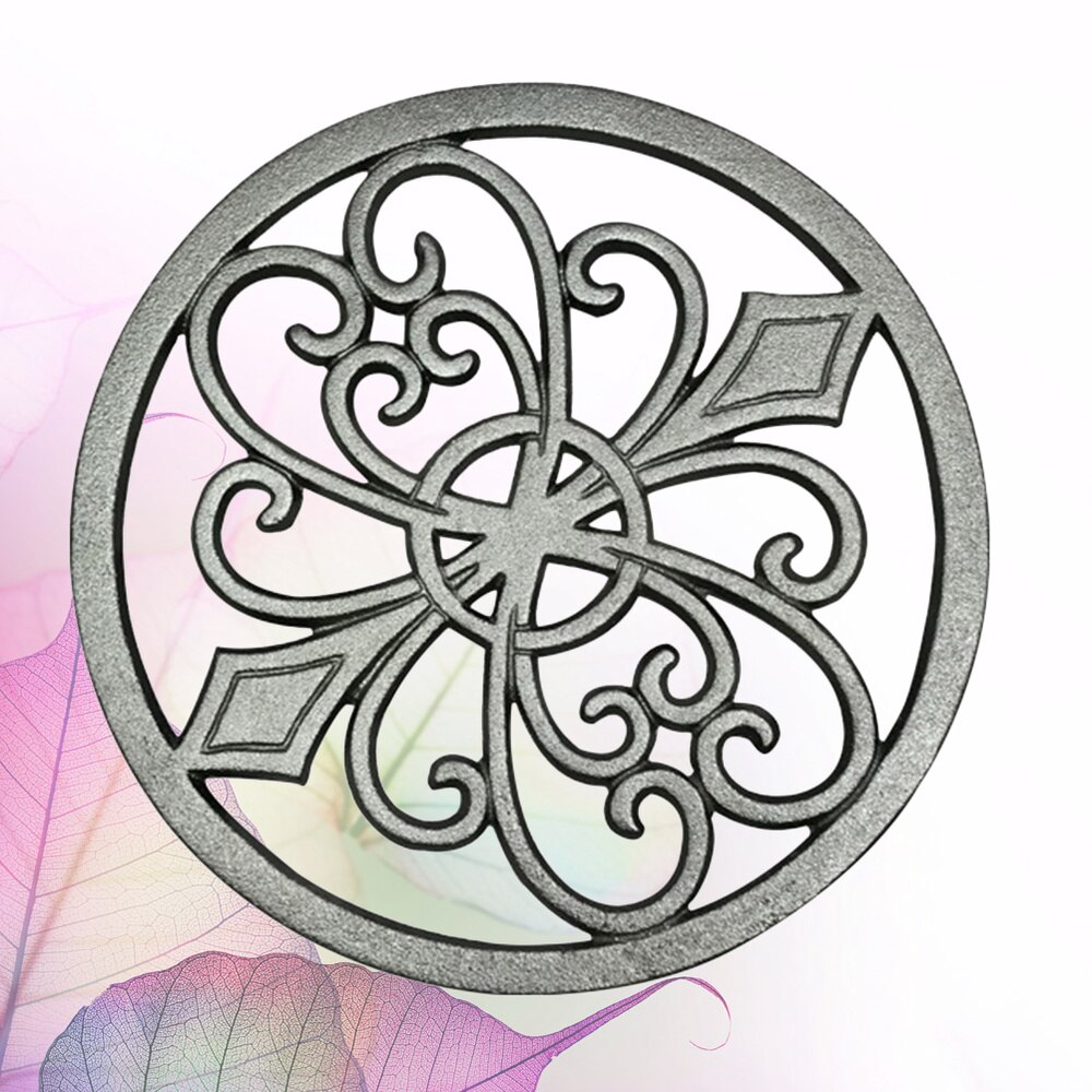 Thick Cast Iron Trivet Decorative Round Trivet Mat... – Grandado