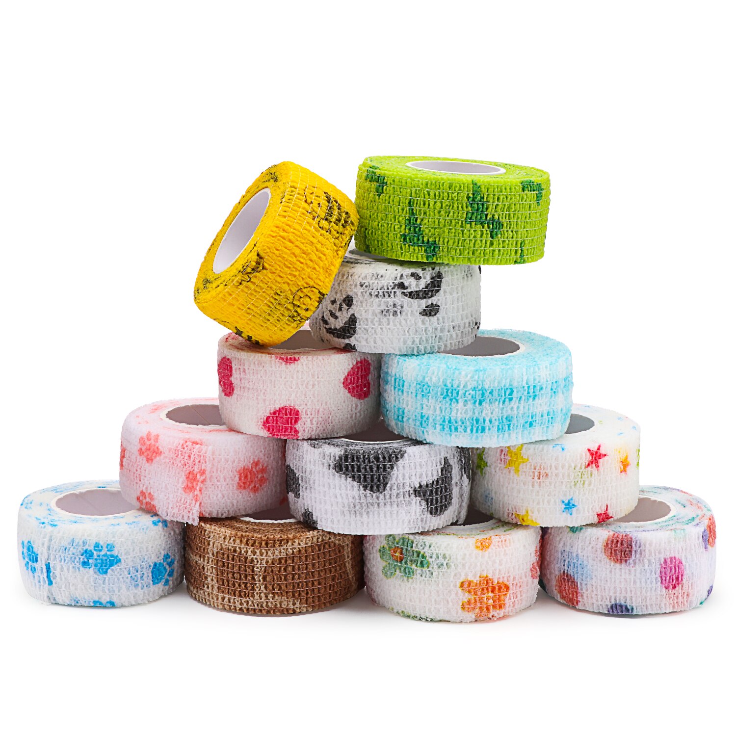 12 Rolls Self Adhesive Wrap Bandage Non-Woven Stre... – Vicedeal