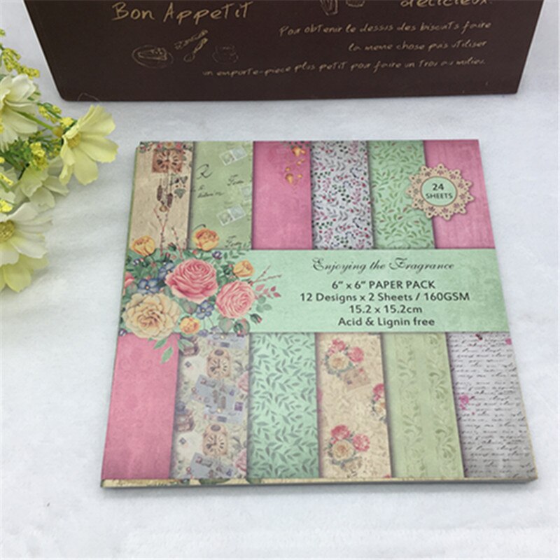 24 Sheets Scrapbooking Pads Paper Origami Art Back... – Vicedeal