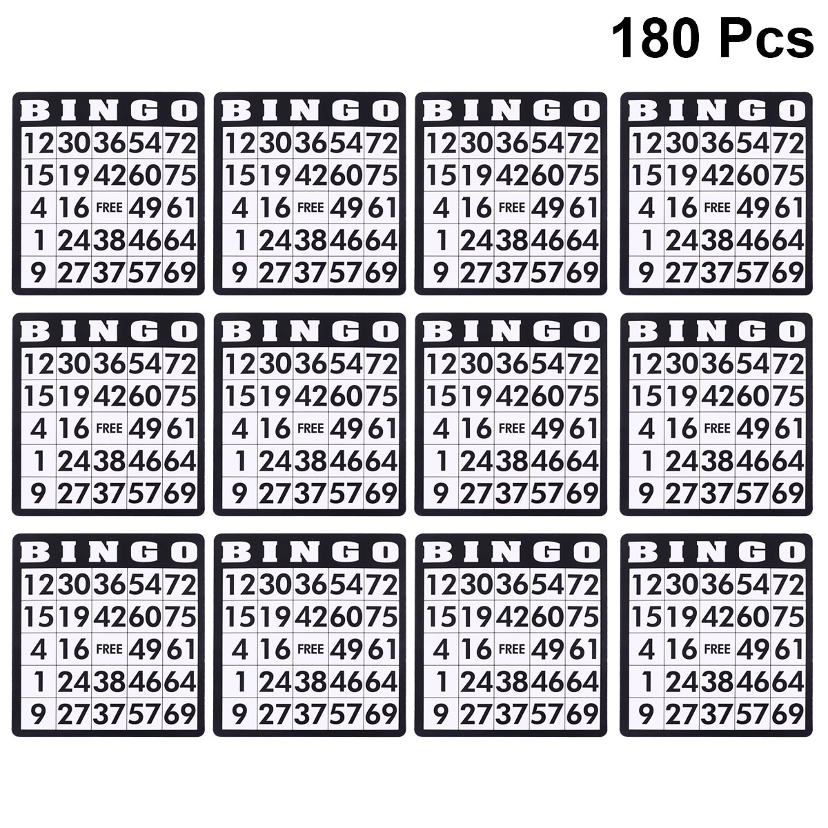 180 Sheets Bingo Game Cards Paper Bingo Game Cards Funny Bingo Game 