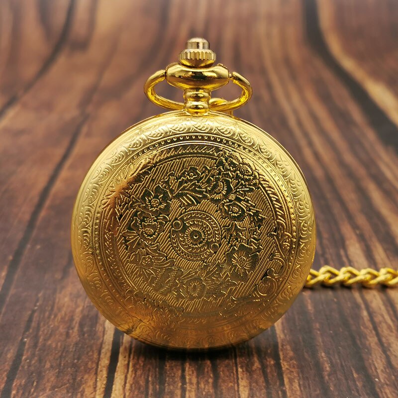 Antique Gold Quartz Pocket Watch "TO MY HUSBAND"Me... – Grandado