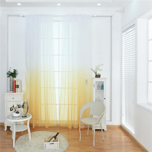Modern Gradient Color Window Tulle Curtain Sheer D... – Grandado