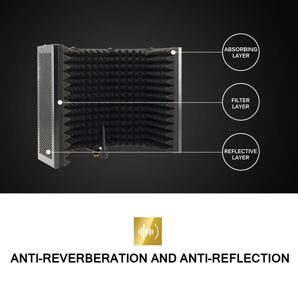 Foldable Windscreen Studio Recording Sound Absorbe... – Grandado