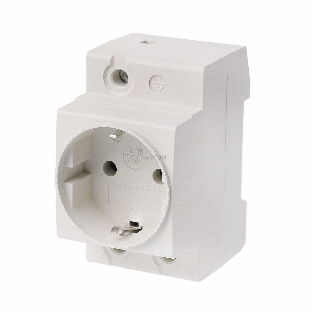 EU Type 35mm DIN Rail Mount AC Power Socket 16A 25... – Vicedeal
