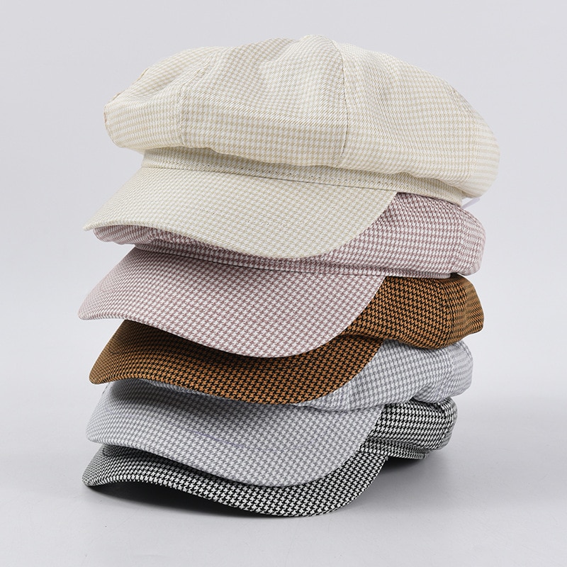 USPOP Women octgonal hats classic plaid octagonal ... – Grandado