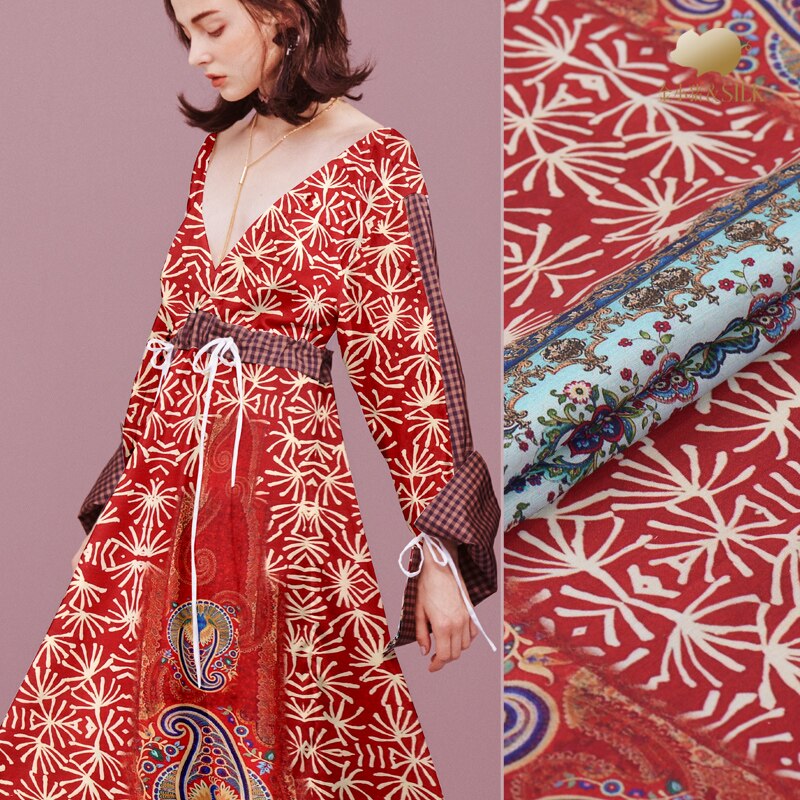 130 cm zware zijden linnen stof 35mm digital silk ... – Vicedeal