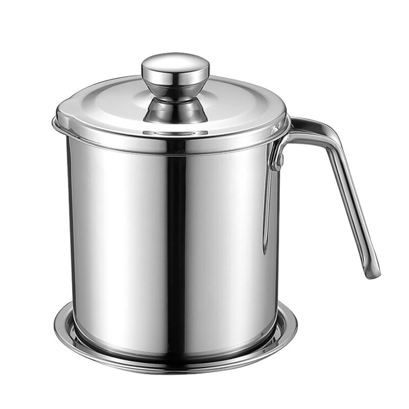 Stainless Steel Grease Containe,2L Cooking Oil Can... – Grandado