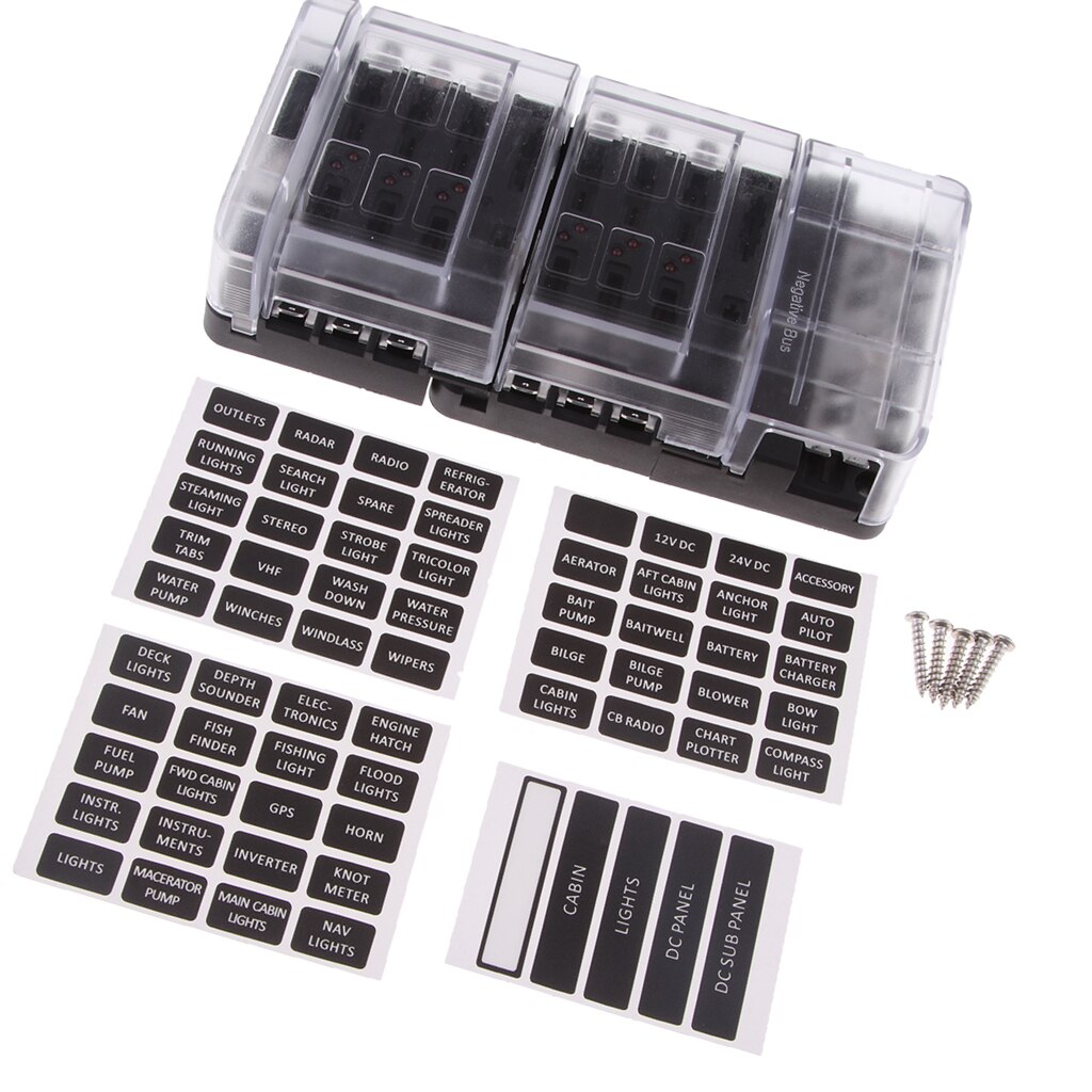 Marine Boat/RV ATO/ATC ST Blade Fuse Block/Circuit... – Vicedeal
