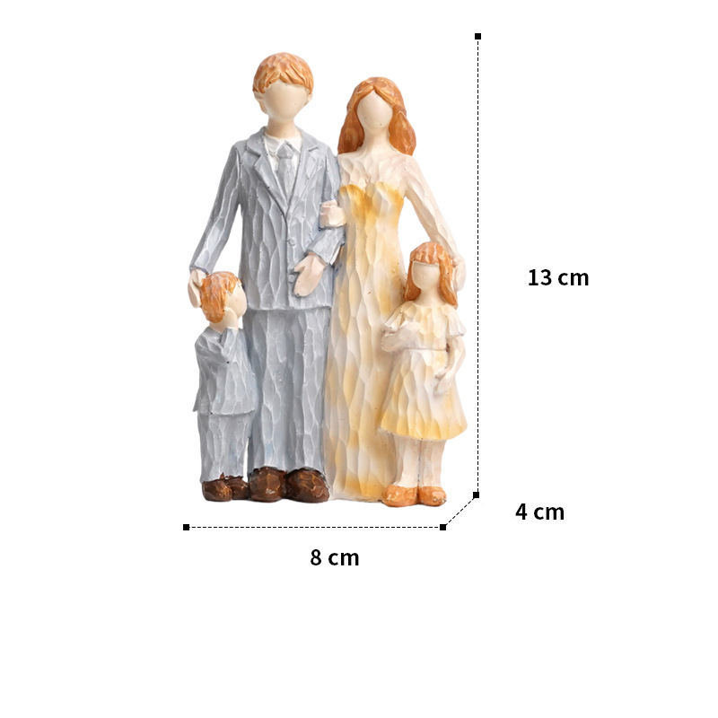 Family home color series behind hugging resin figu... – Grandado