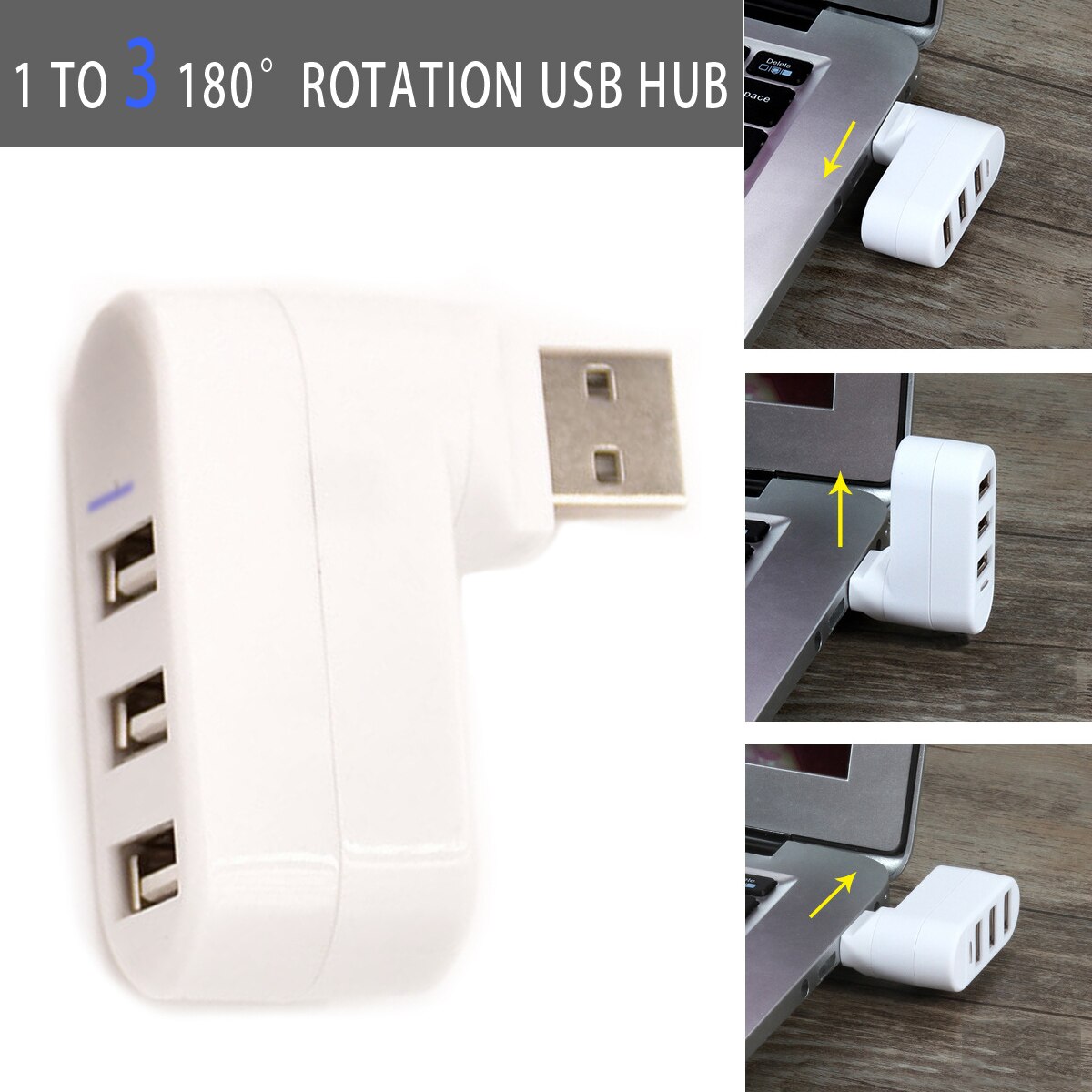 For Laptop For PC Hub USB Rotate Splitter Mini Ada... – Grandado