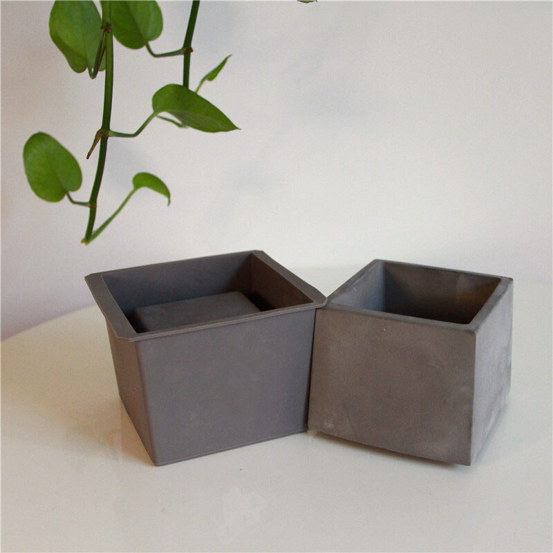 2 Cavities Concrete Pot Molds Succulent Plants Mol... – Grandado