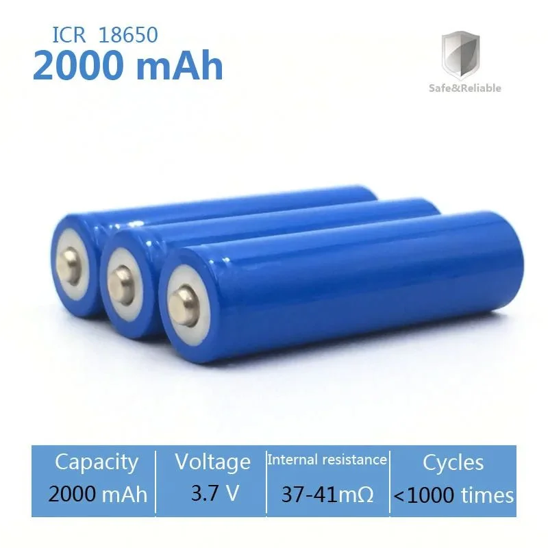 Original 18650 3.7 v 2000 mah Rechargeable Battery... – Grandado