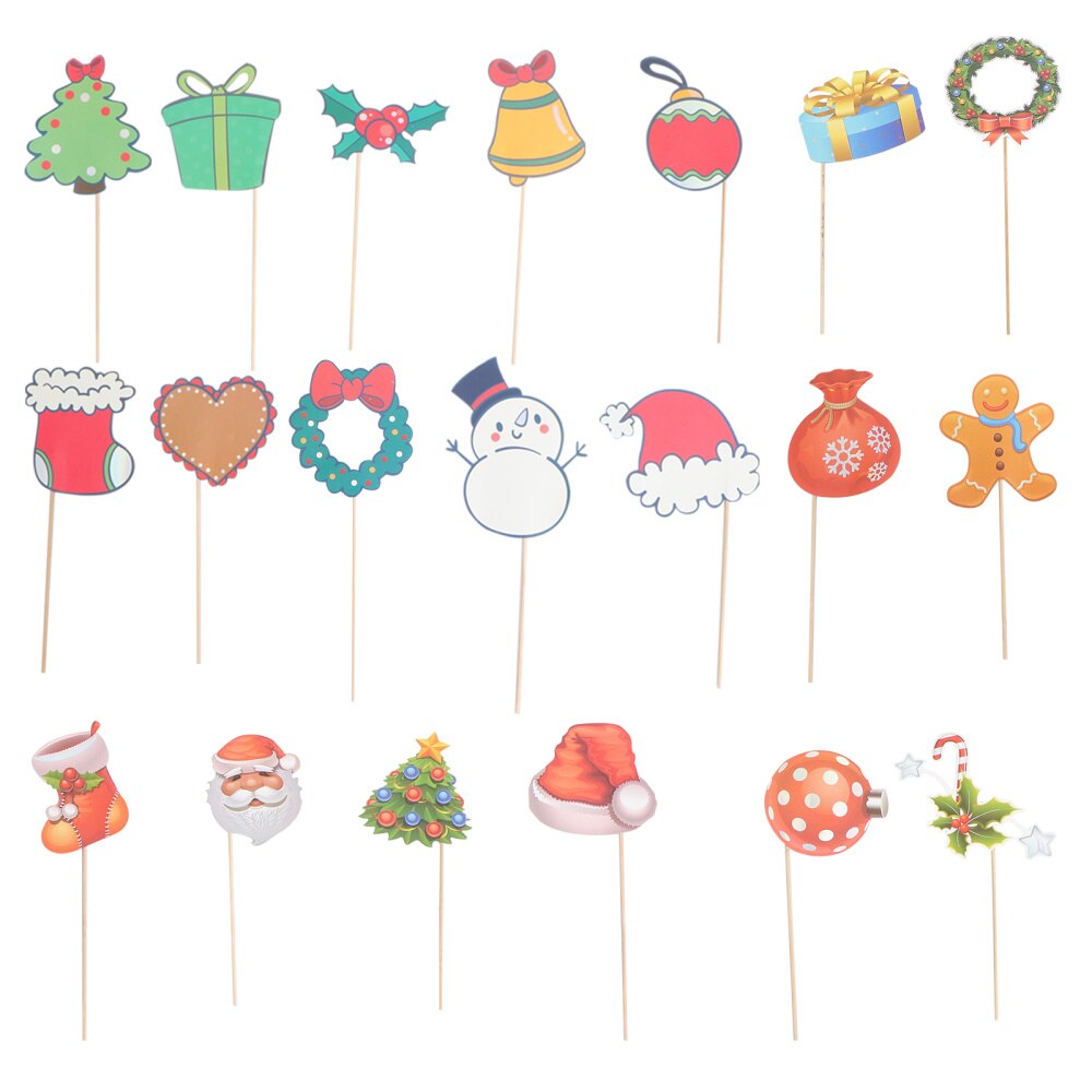 20 Pcs Kerst Foto Props Foto Props Photo Booth Pro... – Vicedeal