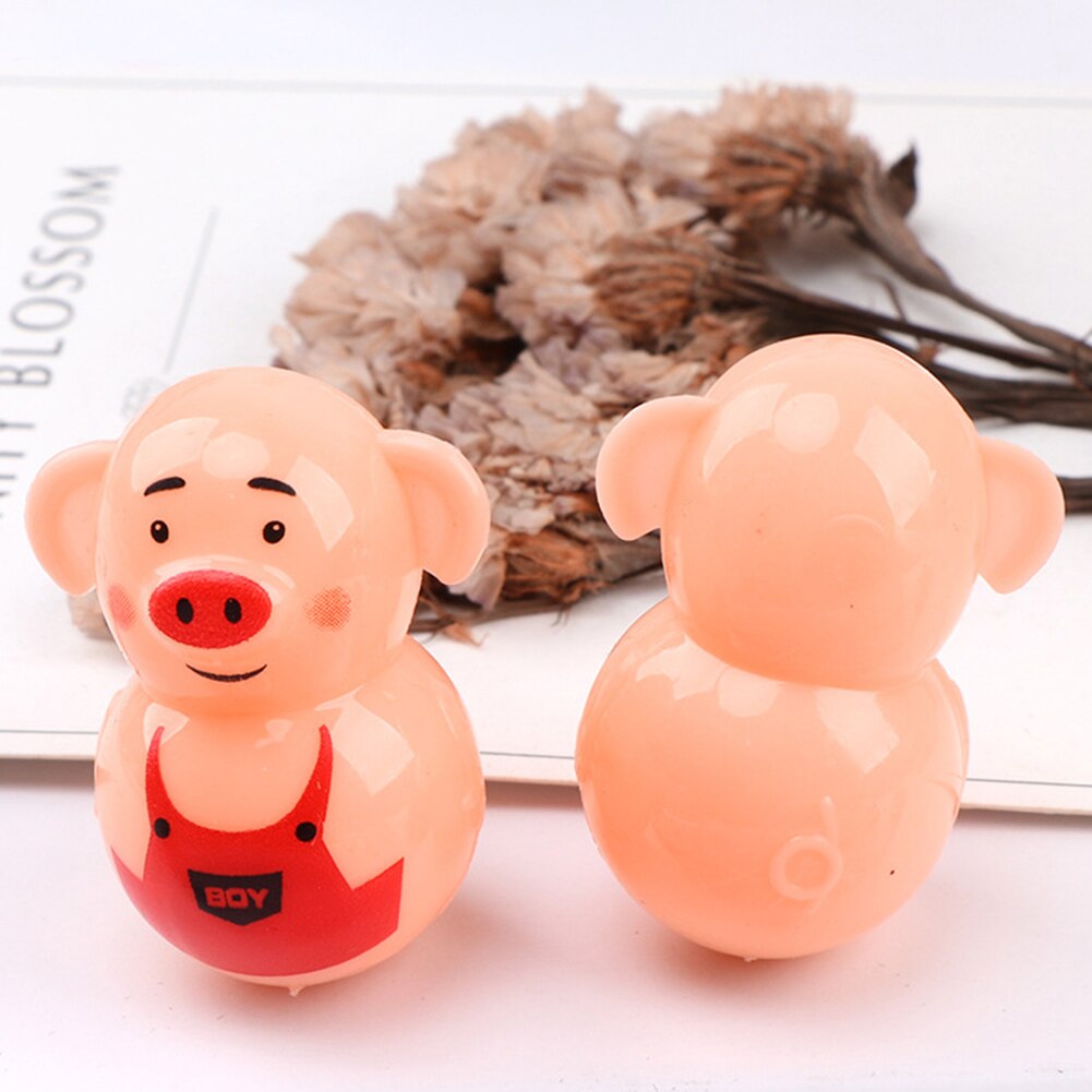 5Pcs Mini Cartoon Pig Tumbler Doll Baby Toddler Ed... – Grandado