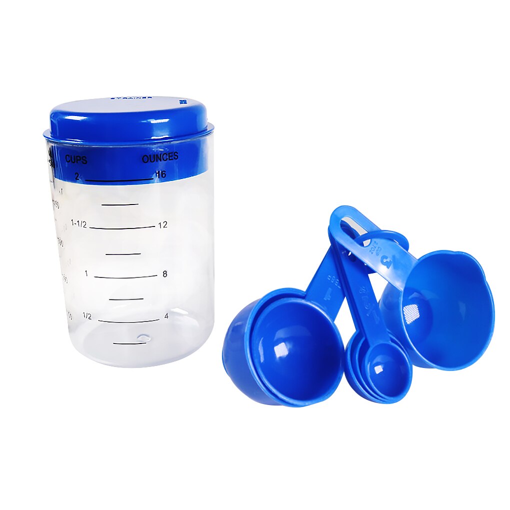 500ML Measuring Cup 6pcs Spoons Set Kitchen Plasti... – Vicedeal