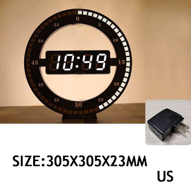 LED Digitale Wanduhr Moderne Dual-Verwendung Dimme... – Vicedeal