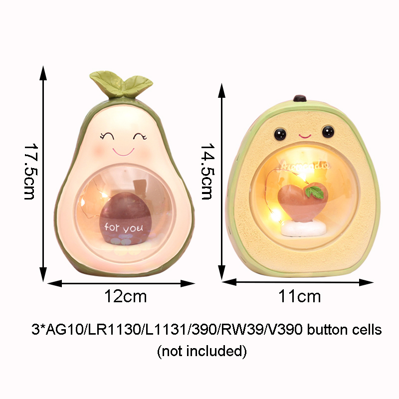 Cute Resin Avocado LED Novetly Light Fruit Decorat... – Vicedeal