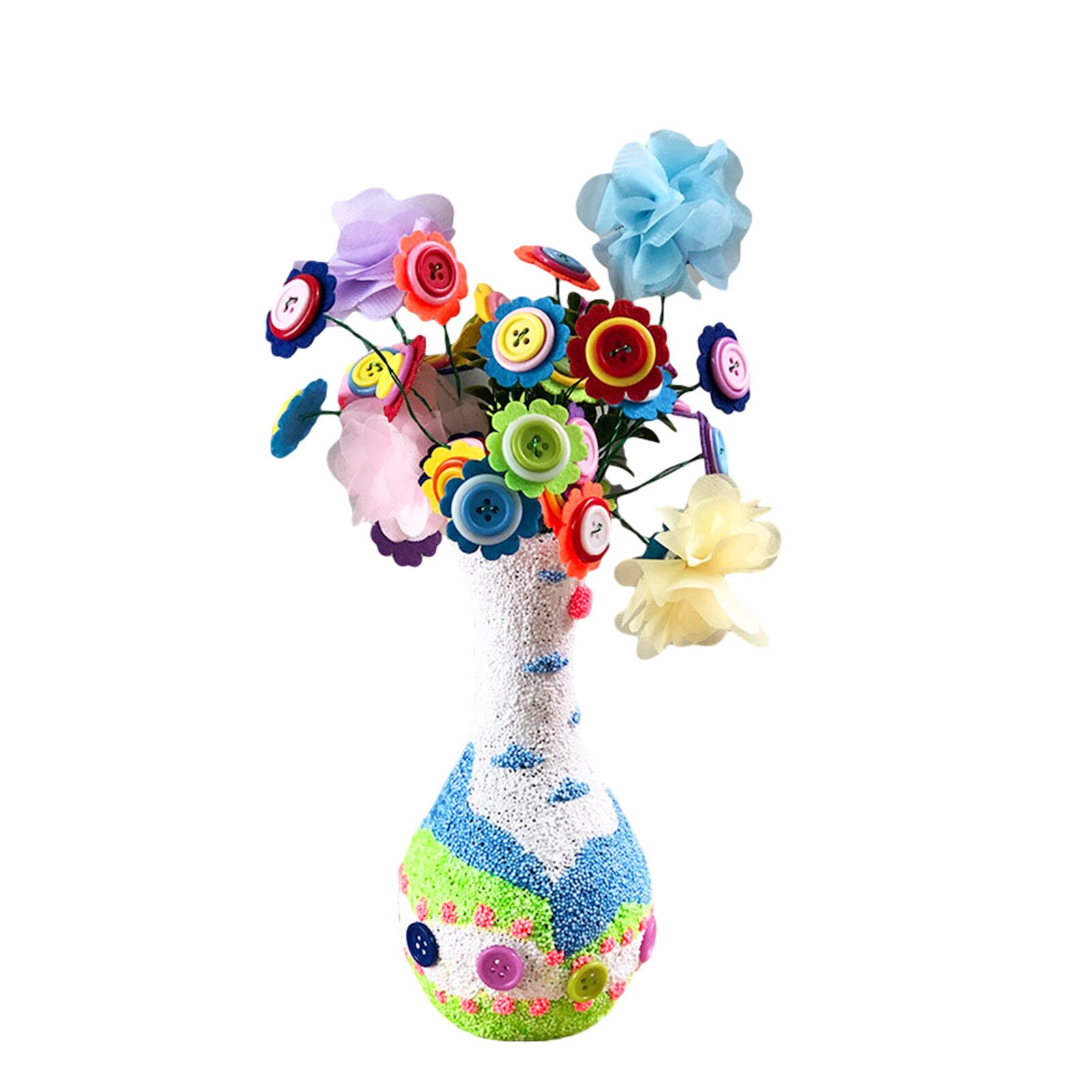 DIY Felt Toy Button Flower Craft Kits Kindergarten... – Vicedeal