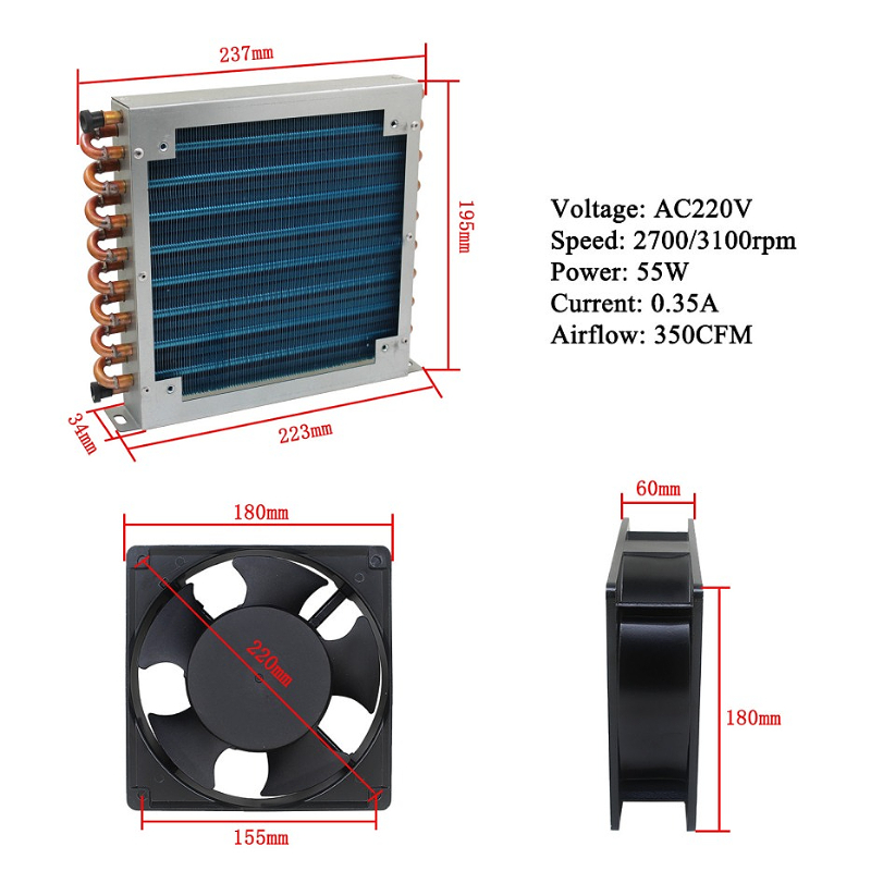 Refrigerator Freezer Small Condenser Radiator with... – Vicedeal