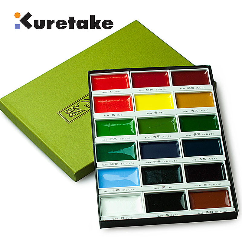 Kuretake GANSAI TAMBI acuarela sólida pintura Goua... – Grandado