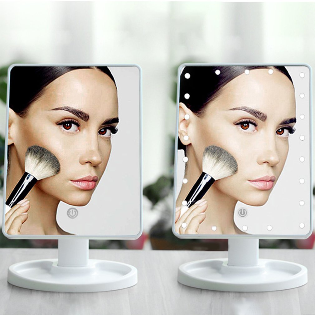 Led Makeup Mirror With Light Desktop Storage Touch... – Vicedeal
