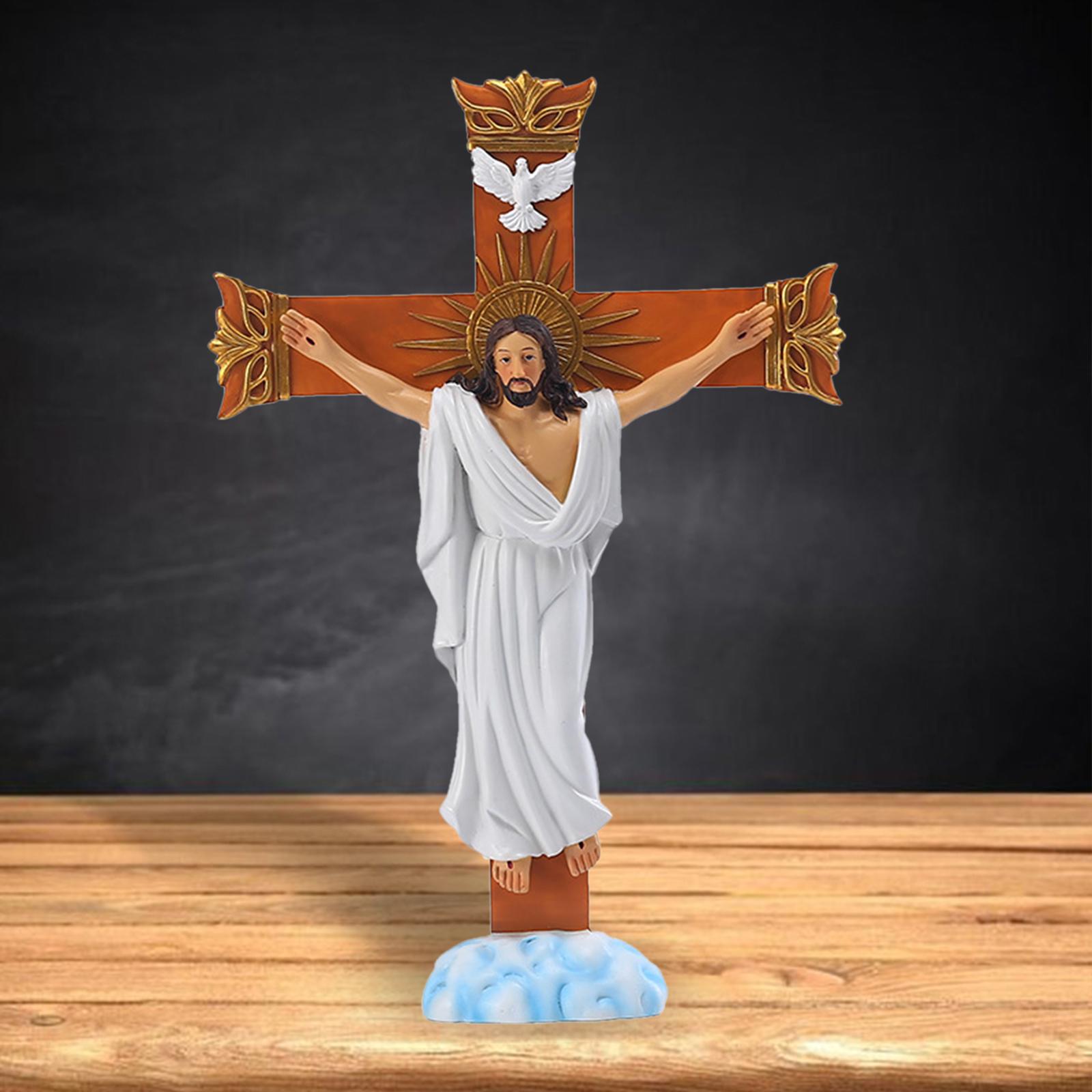 Jesus Cross Crucifix Figurines Religious Statues C... – Vicedeal