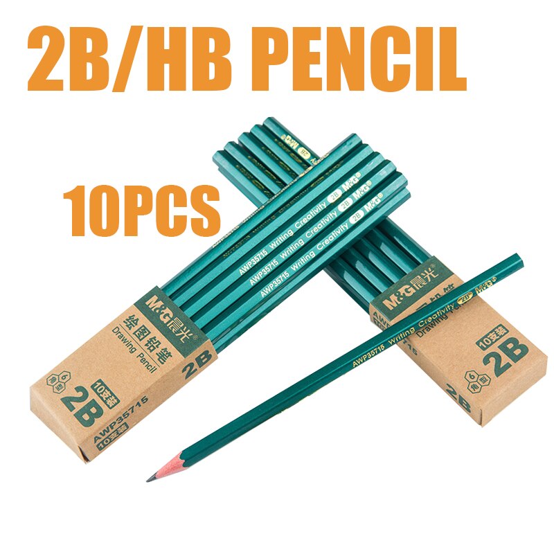 M&G 2B Pencil 10PCS Stationery ldren Primary Schoo... – Grandado