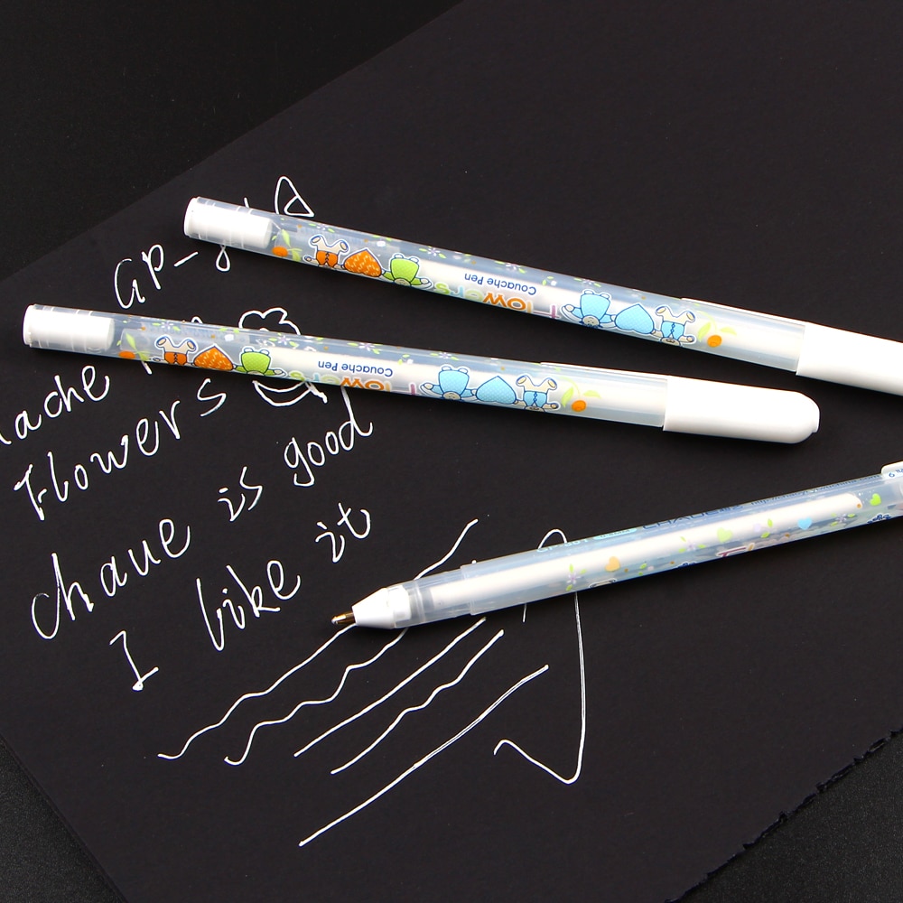 0,8 MM Weiß Tinte Farbe Fotoalbum Gel Stift Schrei... – Grandado