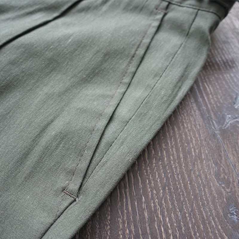 Vintage Men's Smart Casual Suit Pants Army Green S... – Grandado