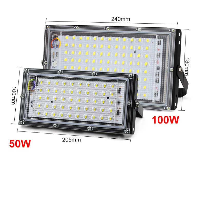 2 Stuks 50W 100W Led Schijnwerper Led Spotlight 22... – Grandado