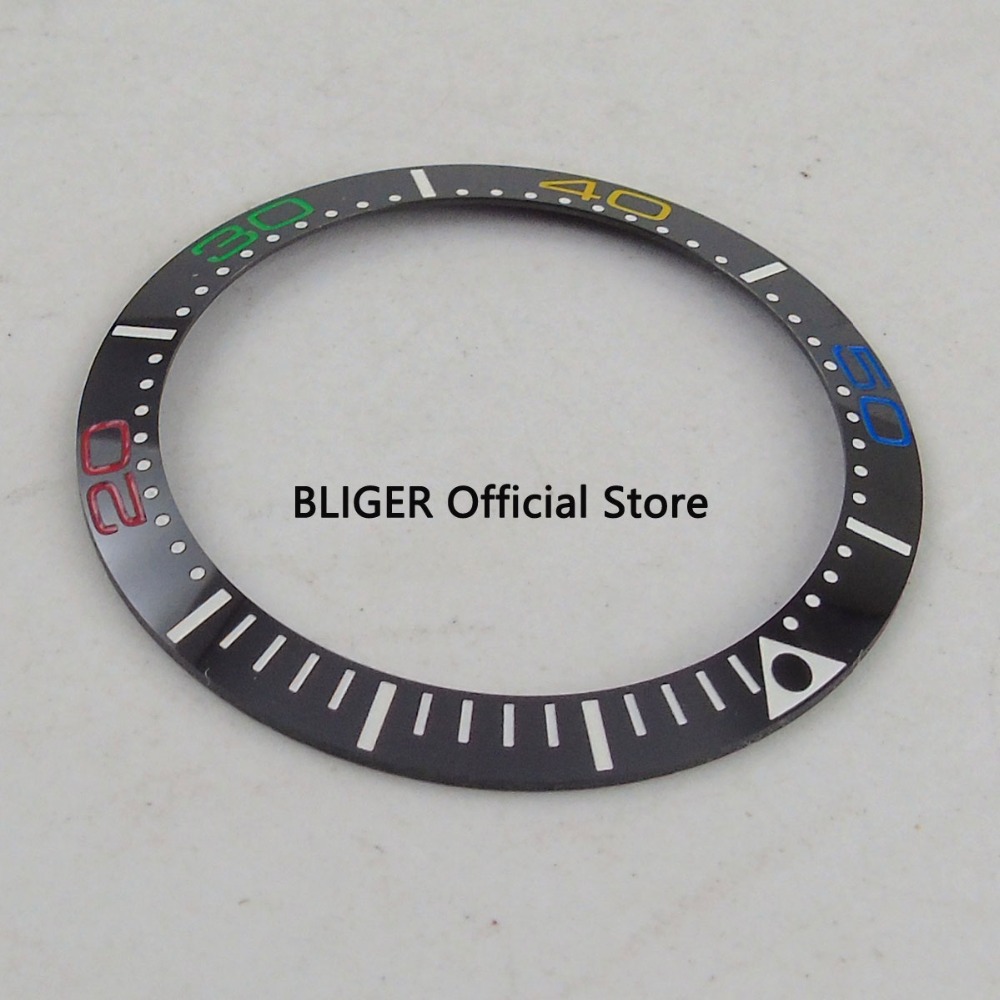 Classic 38mm Black Ceramic Bezel White Marks Watch... – Grandado