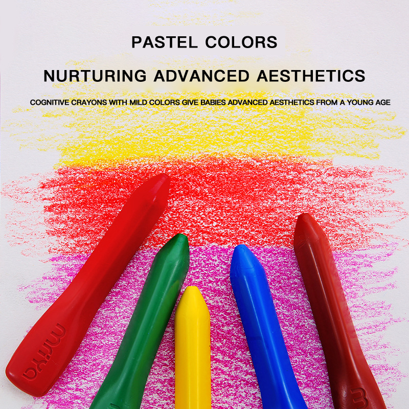 CHEN LIN Triangular Big Head Crayons Safe Non-toxi... – Grandado