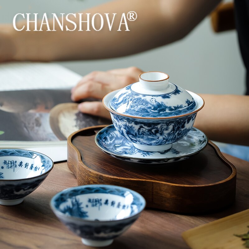 CHANSHOVA 150ml Chinese style Tea Tureen gaiwan Ha... – Vicedeal