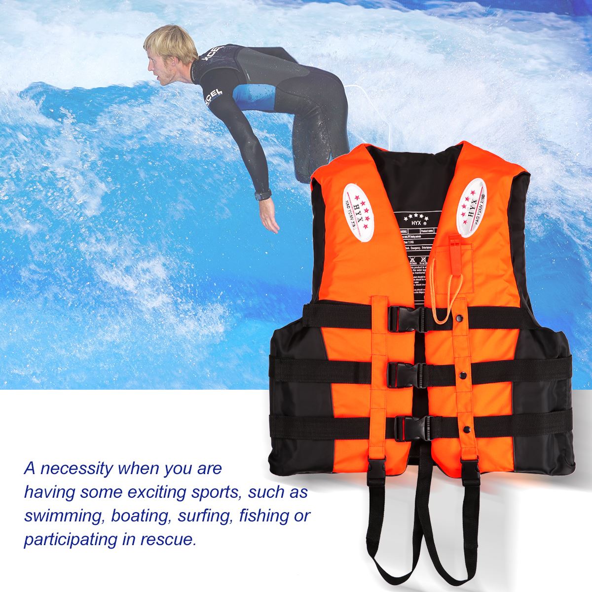 Adult Children Life Vest Swimming Boating Surfing ... – Vicedeal