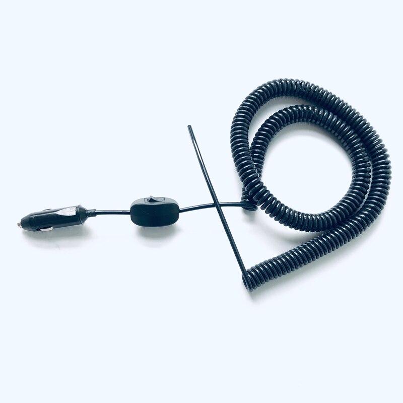 2-core spring wire spiral cable 3m 8m black power ... – Vicedeal