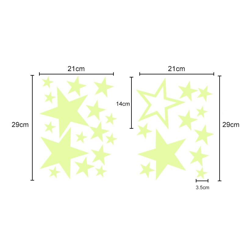 Self-Adhesive Wall Stickers Luminous Stars Glow In... – Grandado