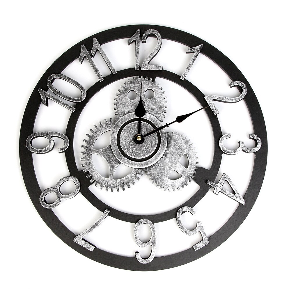 Vintage Roman Clock Retro European gear wall clock... – Grandado