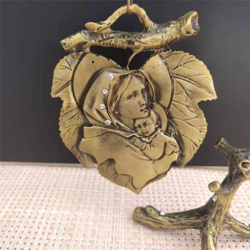Christian Virgin Mary hugs Jesus icon zinc alloy a... – Grandado