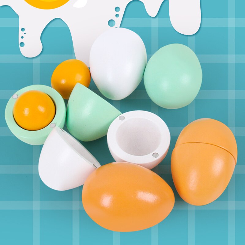 Children's Wooden Magnetic Egg Pretend Kitchen... – Grandado