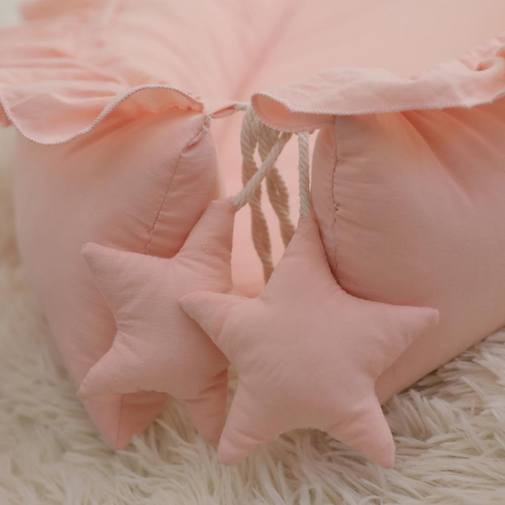 50*90cm Baby Nest Bed Newborn Cotton Crib Baby Cot... – Grandado