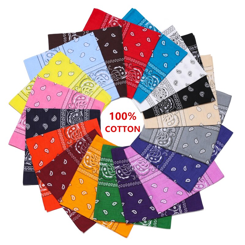 100% Cotton Scarf Lady Hair Wraps Foulard Print Ba... – Vicedeal