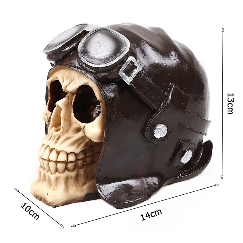 HeyMamba Pilot Solider Skull Statue Sculpture Resi... – Vicedeal